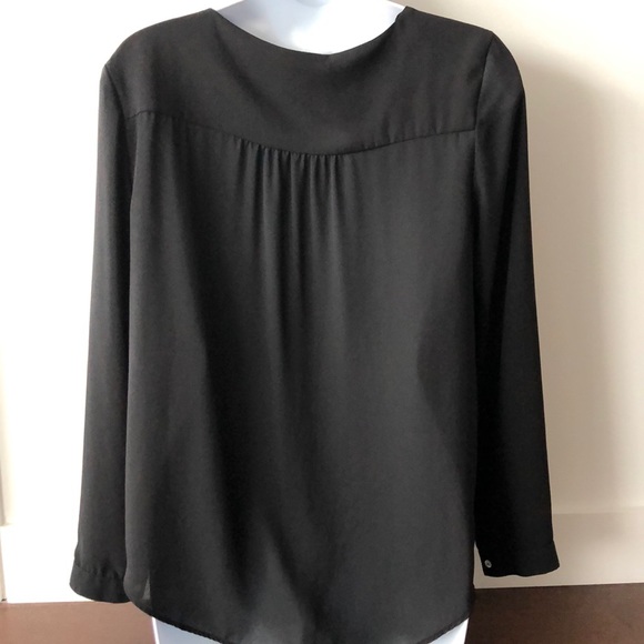 Zara | Tops | Zara Basic Black Blouse Medium | Poshmark